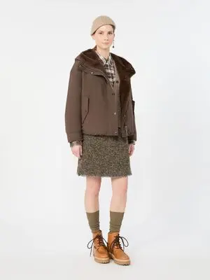 Max Mara Wool Blend Bouclé Short Skirt