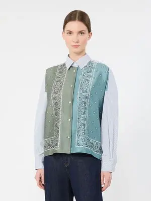 Max Mara Technical Twill And Cotton Poplin Shirt
