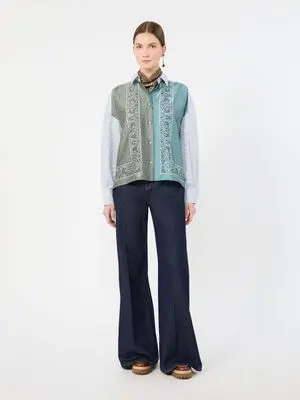 Max Mara Technical Twill And Cotton Poplin Shirt