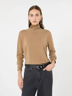 Max Mara Wool And Silk Knit Turtleneck