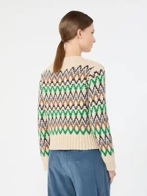Max Mara Jacquard Wool And Cashmere Sweater