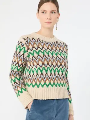 Max Mara Jacquard Wool And Cashmere Sweater