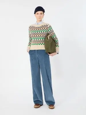 Max Mara Jacquard Wool And Cashmere Sweater