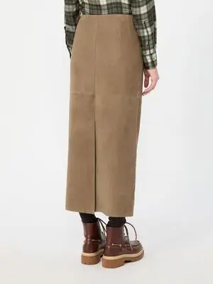 Max Mara Suede Midi Skirt