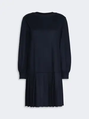 Max Mara Jacquard Jersey Pleated Short Dress