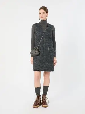 Max Mara Bouclé Jersey Sleeveless Dress