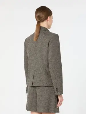 Max Mara Double-breasted Jacket In Micro Jacquard Jersey