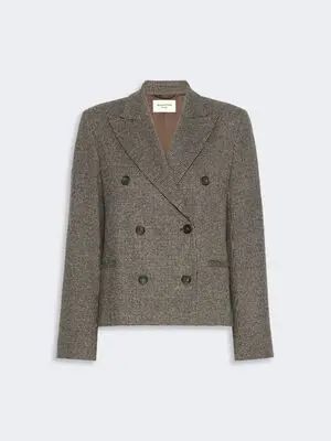 Max Mara Double-breasted Jacket In Micro Jacquard Jersey