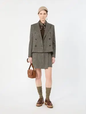 Max Mara Double-breasted Jacket In Micro Jacquard Jersey