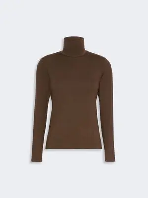 Max Mara Slim-fit Stretch Viscose Jersey Turtleneck Top