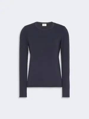 Max Mara Stretch Viscose Jersey T-shirt - Navy