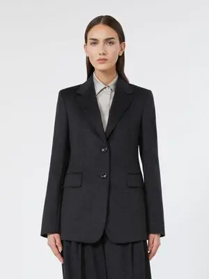 Max Mara Single-breasted Wool Broadcloth Blazer