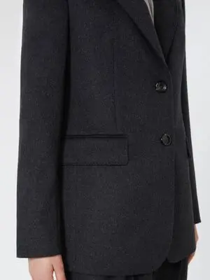 Max Mara Single-breasted Wool Broadcloth Blazer