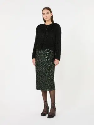 Max Mara Tulle Sequinned Pencil Skirt