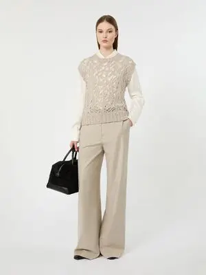 Max Mara Stretch Wool Flannel Joggers