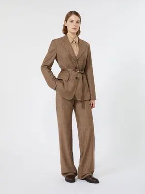 Max Mara Straight-fit Wool Flannel Trousers