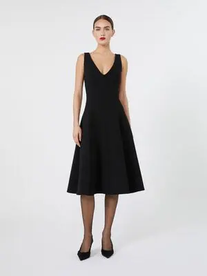 Max Mara Cady Midi Dress With Circle Skirt