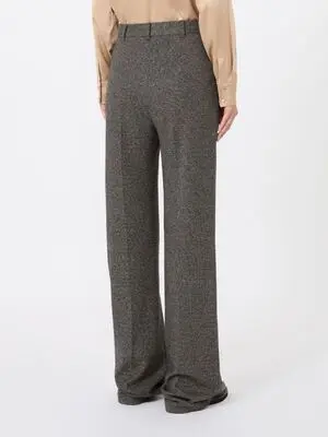 Max Mara Flared Jacquard Jersey Trousers