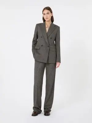 Max Mara Double-breasted Jacquard Jersey Blazer