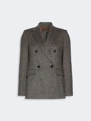 Max Mara Double-breasted Jacquard Jersey Blazer