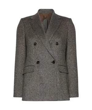 Max Mara Double-breasted Jacquard Jersey Blazer