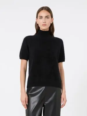 Max Mara Brushed Wool Yarn Polo-neck Sweater