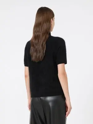 Max Mara Brushed Wool Yarn Polo-neck Sweater