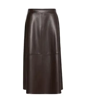 Max Mara Coated Jersey Circle Skirt - Brown
