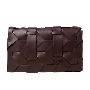 THE BAG ICON The Zenobia Woven Clutch - Brown