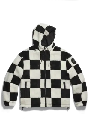 Canada Goose Harrier Après Fleece Hoodie - Bone/black Check