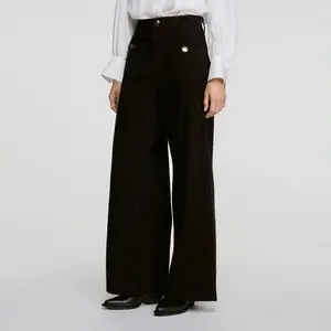 Sandro Velvet Straight-leg Trousers