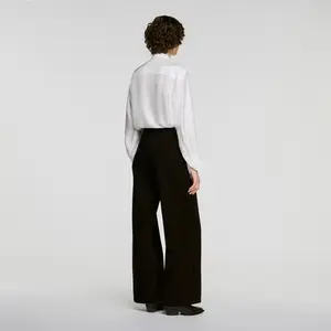 Sandro Velvet Straight-leg Trousers
