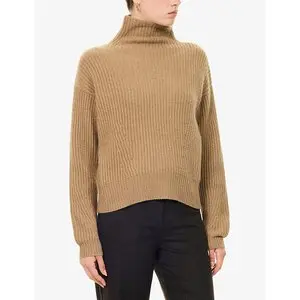 Le Kasha High-neck Rib-knit Cashmere Jumper