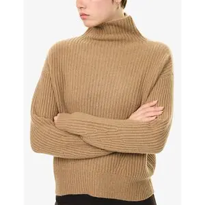 Le Kasha High-neck Rib-knit Cashmere Jumper