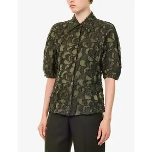 Gabriela Hearst Sansi Fringed Silk-blend Shirt