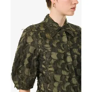 Gabriela Hearst Sansi Fringed Silk-blend Shirt