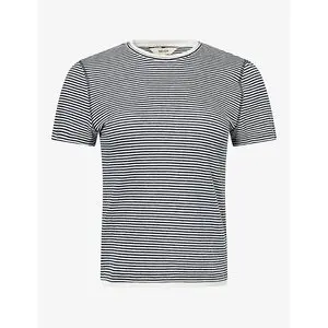 ME+EM Double-layered Striped Cotton T-shirt