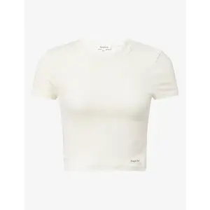 Sporty & Rich Ribbed Stretch-cotton T-shirt