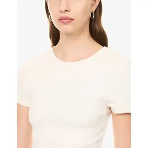 Sporty & Rich Ribbed Stretch-cotton T-shirt