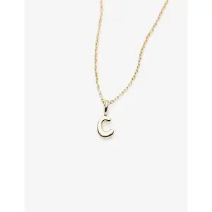 MISSOMA Fine Initial Mini C 14ct Yellow Pendant Necklace