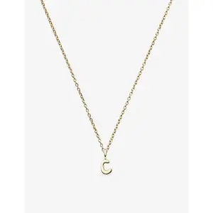 MISSOMA Fine Initial Mini C 14ct Yellow Pendant Necklace
