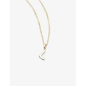 MISSOMA Fine Initial Mini L 14ct Yellow Pendant Necklace