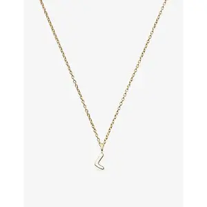 MISSOMA Fine Initial Mini L 14ct Yellow Pendant Necklace