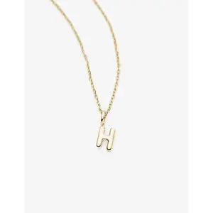 MISSOMA Fine Initial Mini H 14ct Yellow Pendant Necklace