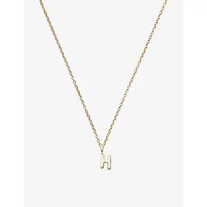 MISSOMA Fine Initial Mini H 14ct Yellow Pendant Necklace