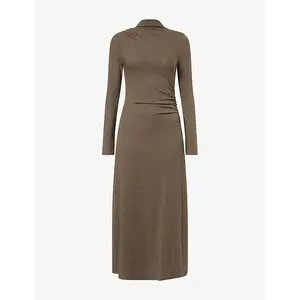 Rails Margaret Draped-panel Jersey Midi Dress