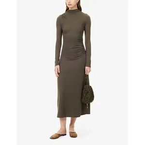 Rails Margaret Draped-panel Jersey Midi Dress