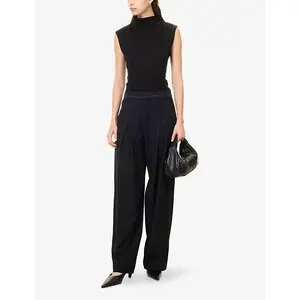 ME+EM Side-stripe Tapered Wool-blend Trousers