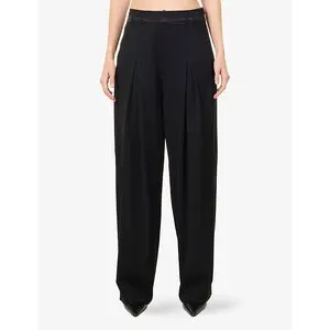ME+EM Side-stripe Tapered Wool-blend Trousers