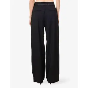 ME+EM Side-stripe Tapered Wool-blend Trousers